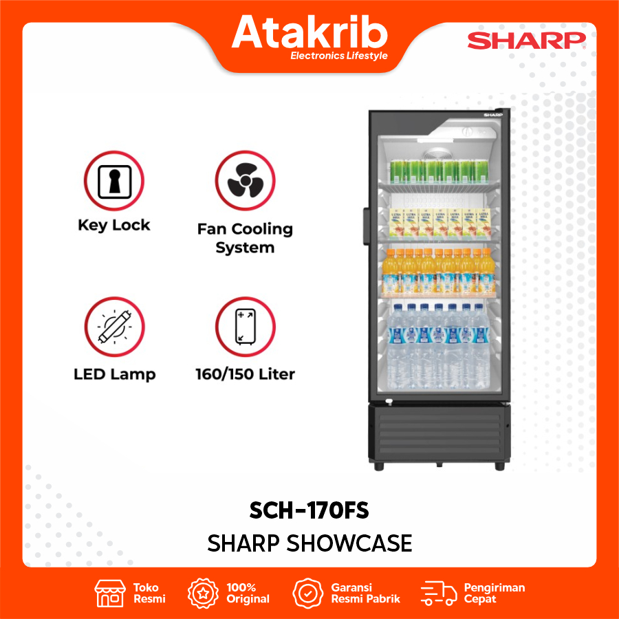 Jual SHARP SHOWCASE SCH-170FS - Kapasitas 150 liter | Shopee Indonesia