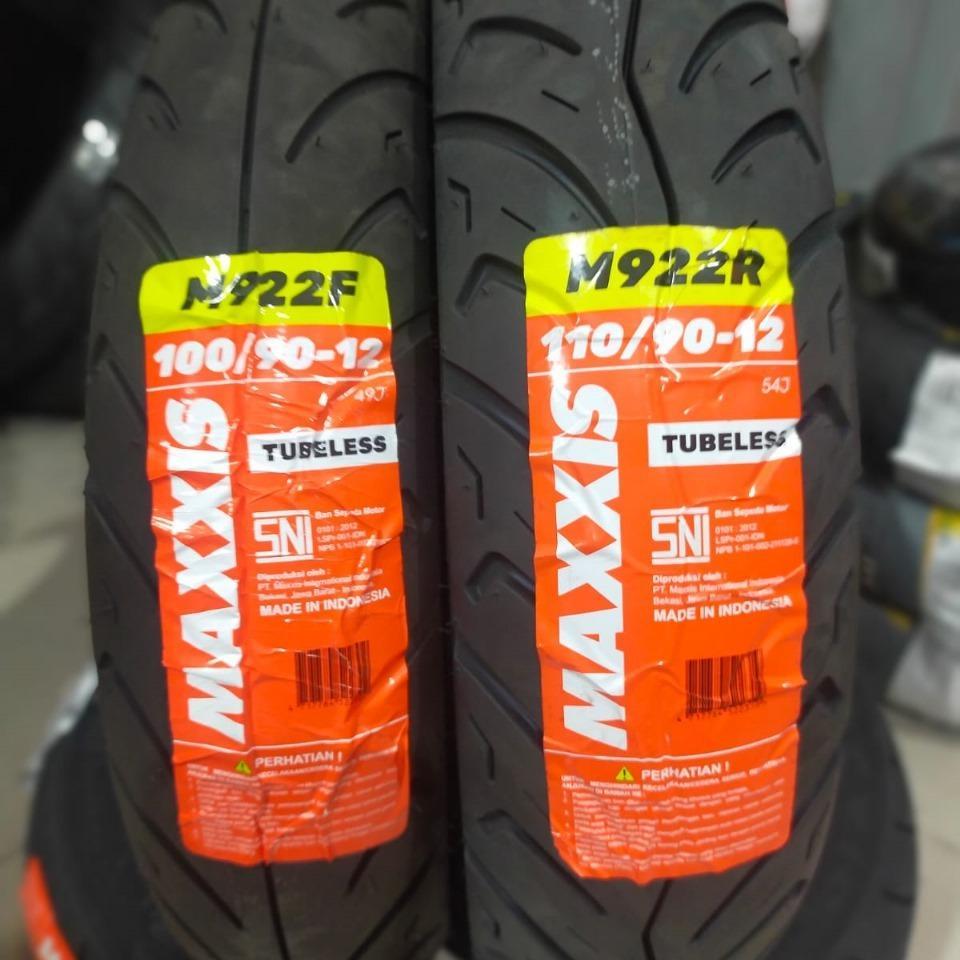 Jual SEPAKET BAN LUAR 100/90-12 & 110/90-12 TUBLESS SEPASANG DEPAN BELAKANG, SCOOPY DONAT ...