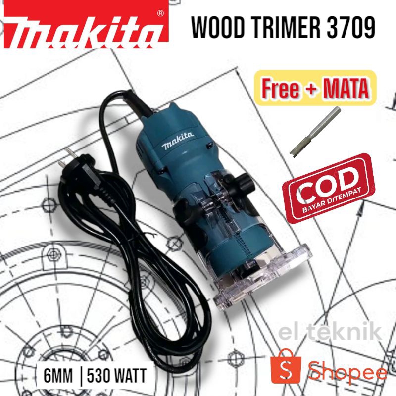 Jual Trimmer Makita 3709 - Mesin profil kayu Makita 3709 | Shopee Indonesia