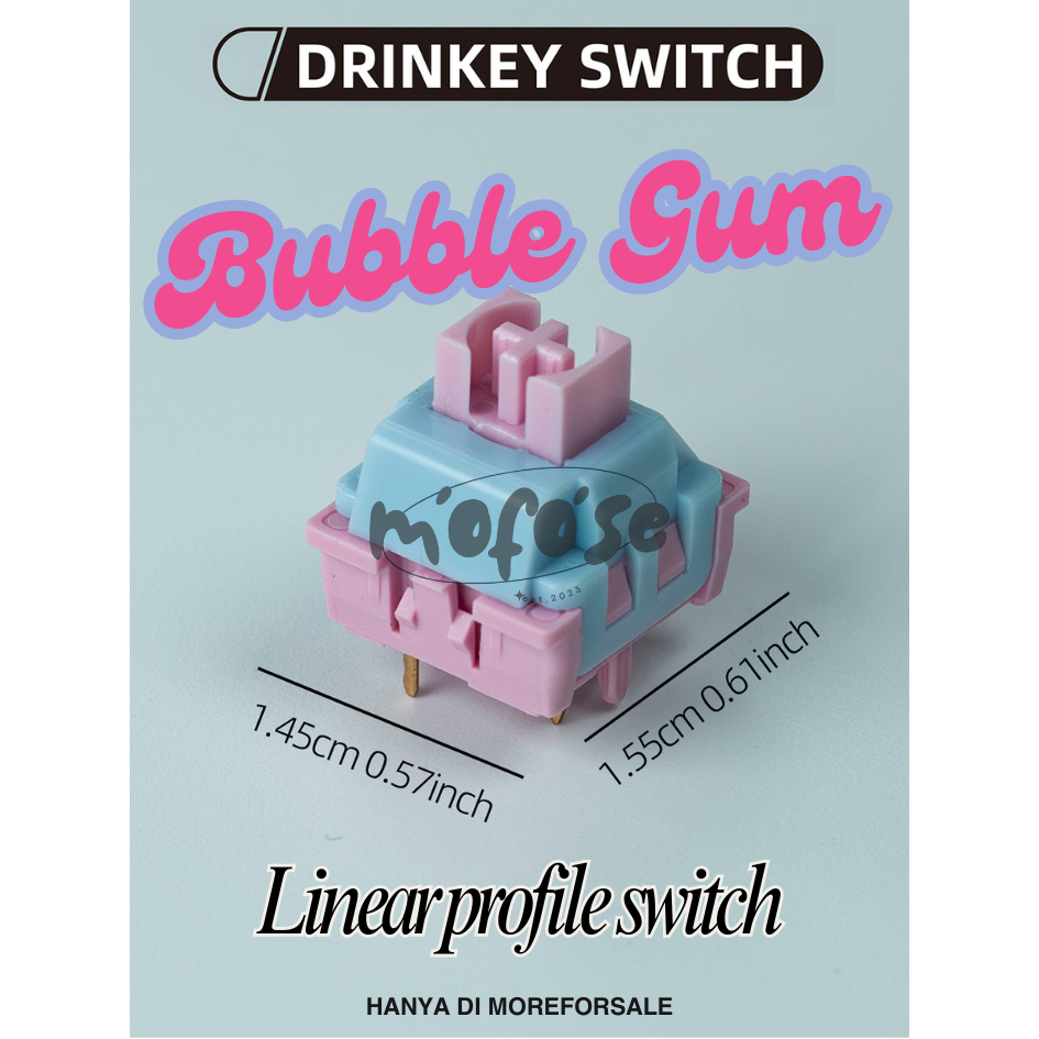 Jual MOREFORSALE Drinkey Bubble Gum Silent Switch linear Mechanical ...