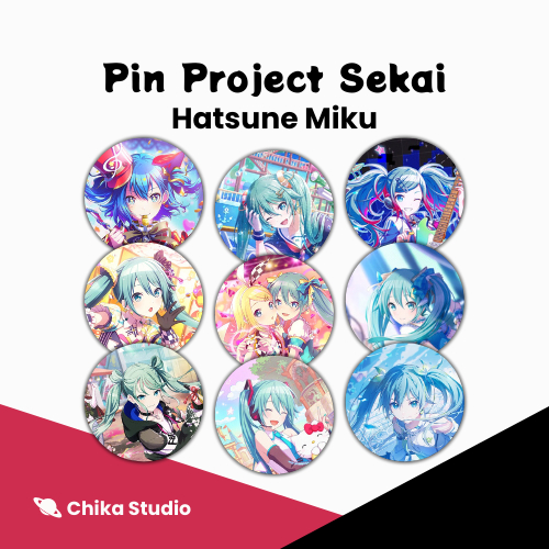 Jual [Project Sekai Fan Merchandise] Pin Button Peniti Hatsune Miku ...