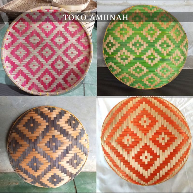 Jual TAMPAH BAMBU DEKORASI 40cm //NAMPAN TENUN //ANYAMAN DEKORASI ...