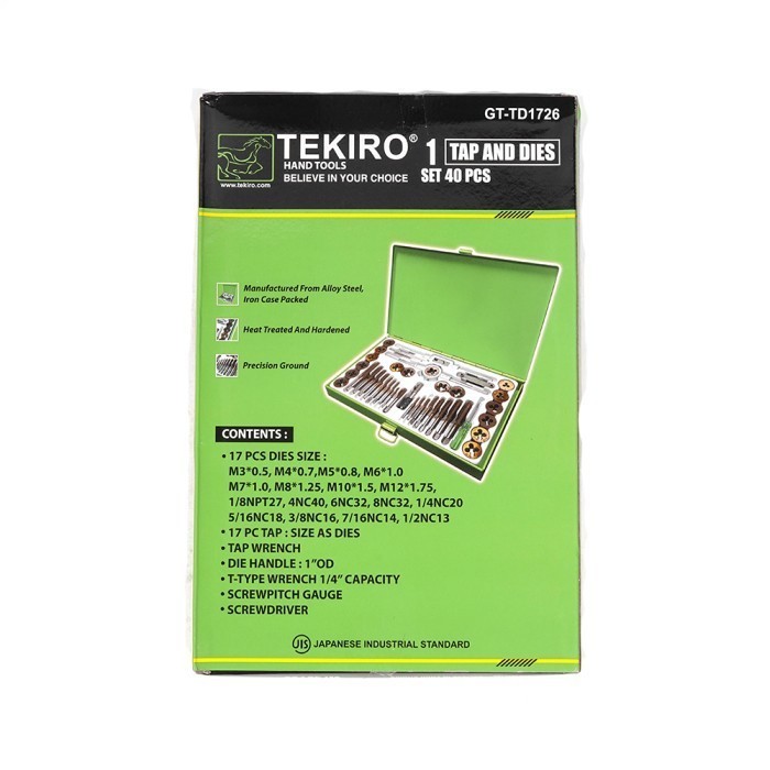 Jual TEKIRO TAP AND DIES SET 40PCS / ALAT SENAI ULIR DRAT BAUT MUR SET ...