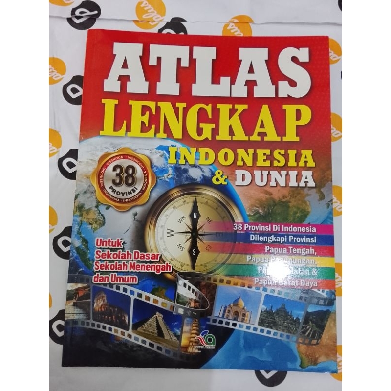 Jual ATLAS LENGKAP INDONESIA DAN DUNIA UKURAN BESAR 38 PROVINSI TERBARU ...