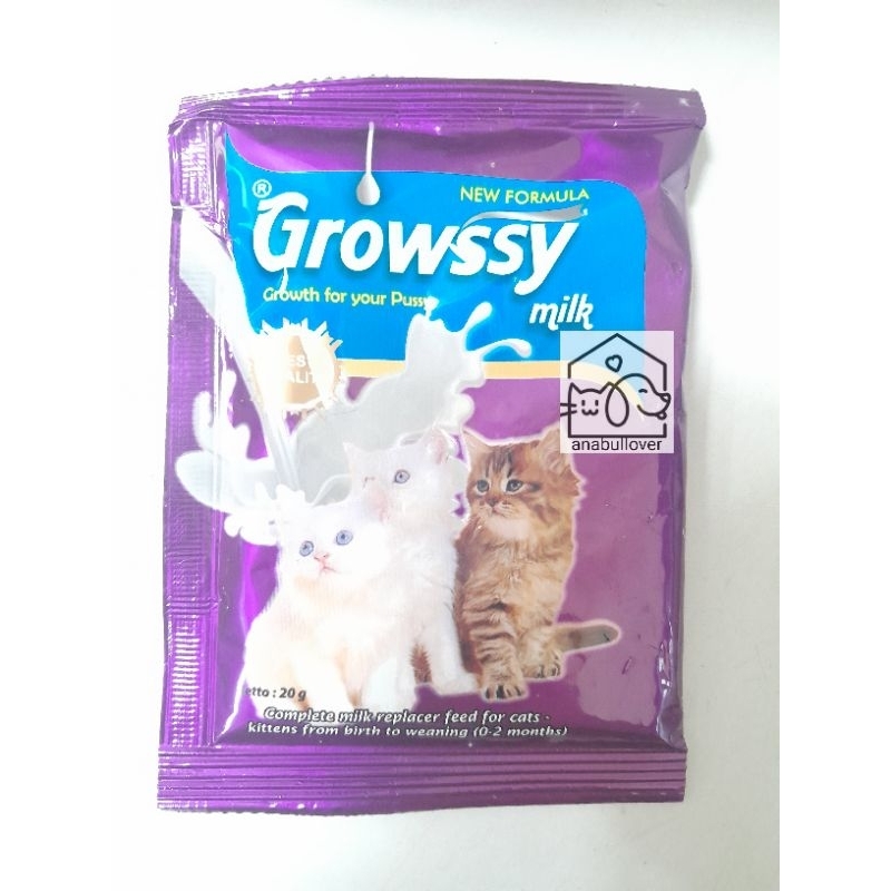 Jual Susu GROWSSY susu kucing harga per Sachet ya 20 gram | Shopee ...