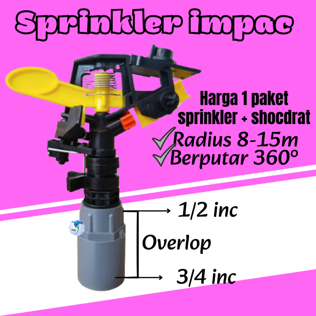 Jual SPRINKLER PERTANIAN 1 PAKET SPRINKLER IMPACT 1/2 INCH DRAT LUAR ...