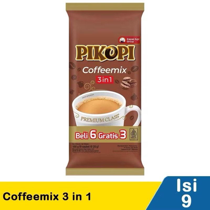 Jual PIKOPI 3 IN 1 KOPIMIX ISI 9 SACHET X 20 GR | Shopee Indonesia