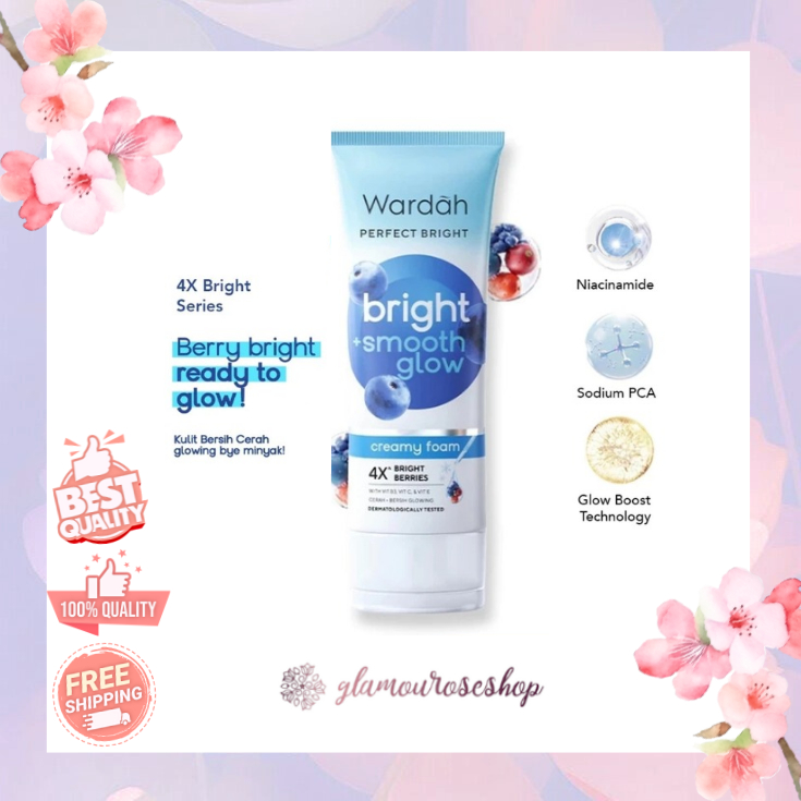 Jual Wardah Perfect Bright Creamy Foam Brightening + Smooth Glowing 50 ...
