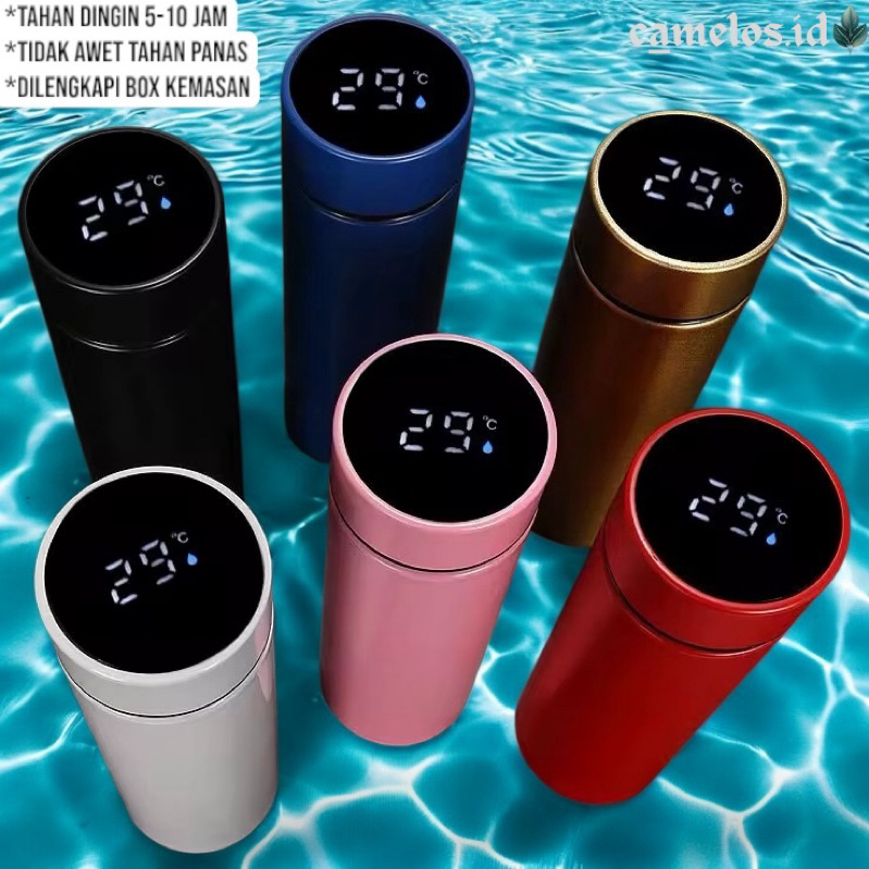 Jual Tumbler Suhu Stainless Steel 500ml - Termos Digital Air Dingin ...