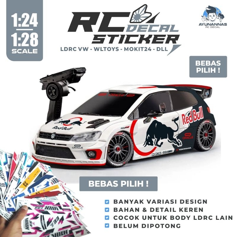 Jual 1:28 decal sticker rc custom livery bebas pilih | Shopee Indonesia