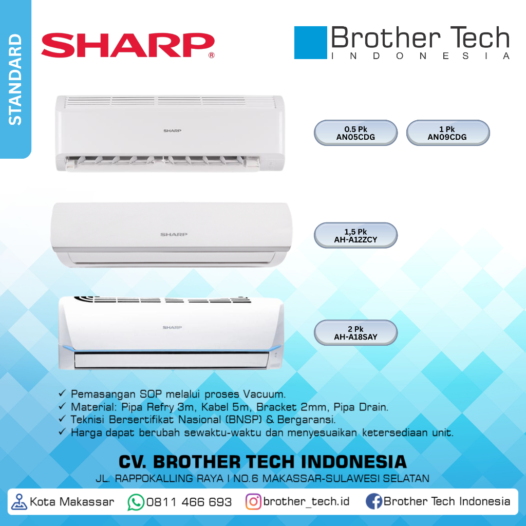 Jual SHARP 2 PK AH-A18SAY | JETSTREAM SERIES | Shopee Indonesia