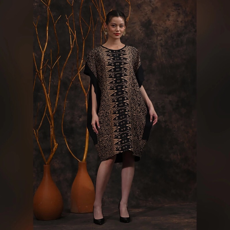 Jual NONA RARA - Arina Dobi Cirebon D0487, Baju kerja dress batik ...