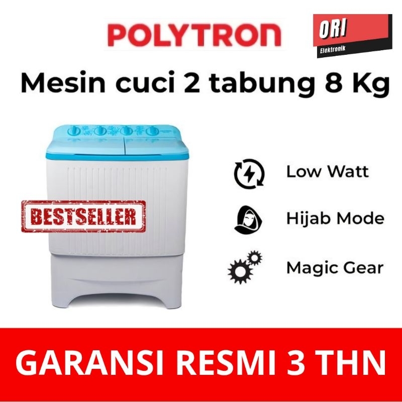 Jual POLYTRON MESIN CUCI GIANT PRIMADONA 73 SERIES KAPASITAS 8 KG PWM ...