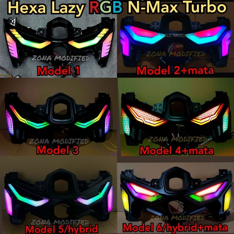 Jual Hexa Lazy 5 dimensi New Nmax Turbo Neo Alis RGB Nmax Led alis Nmax ...