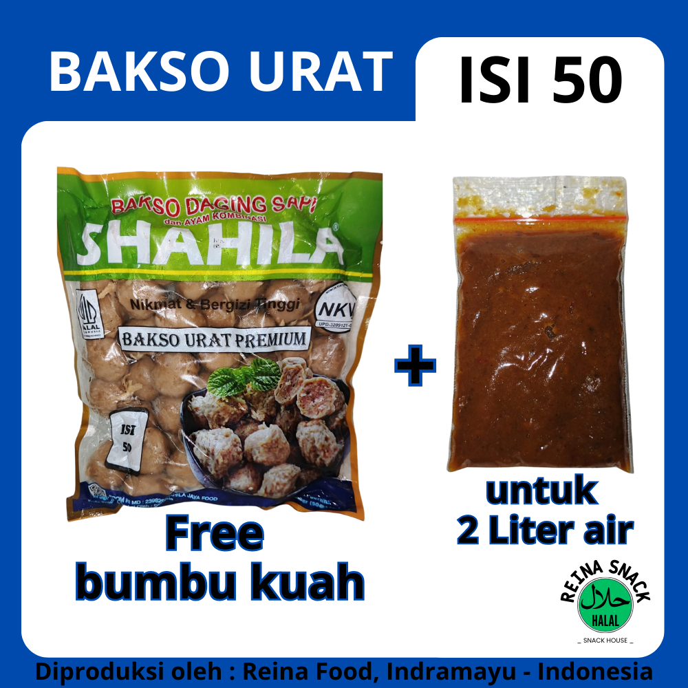 Jual SHAHILA Bakso Urat Premium isi 50 butir free bumbu kuah | Shopee ...