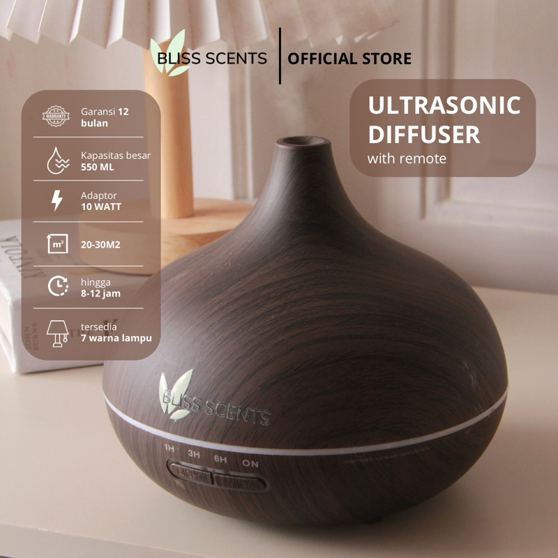 Jual BLISS SCENTS Diffuser Ultrasonic 550ml CHESTNUT + 3 essential oil ...