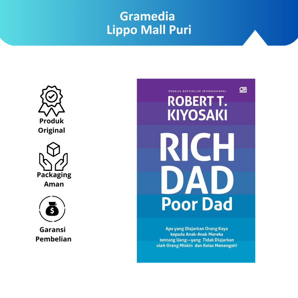 Jual Gramedia Lippo Mall Puri - Rich Dad Poor Dad (2025) (Robert T ...