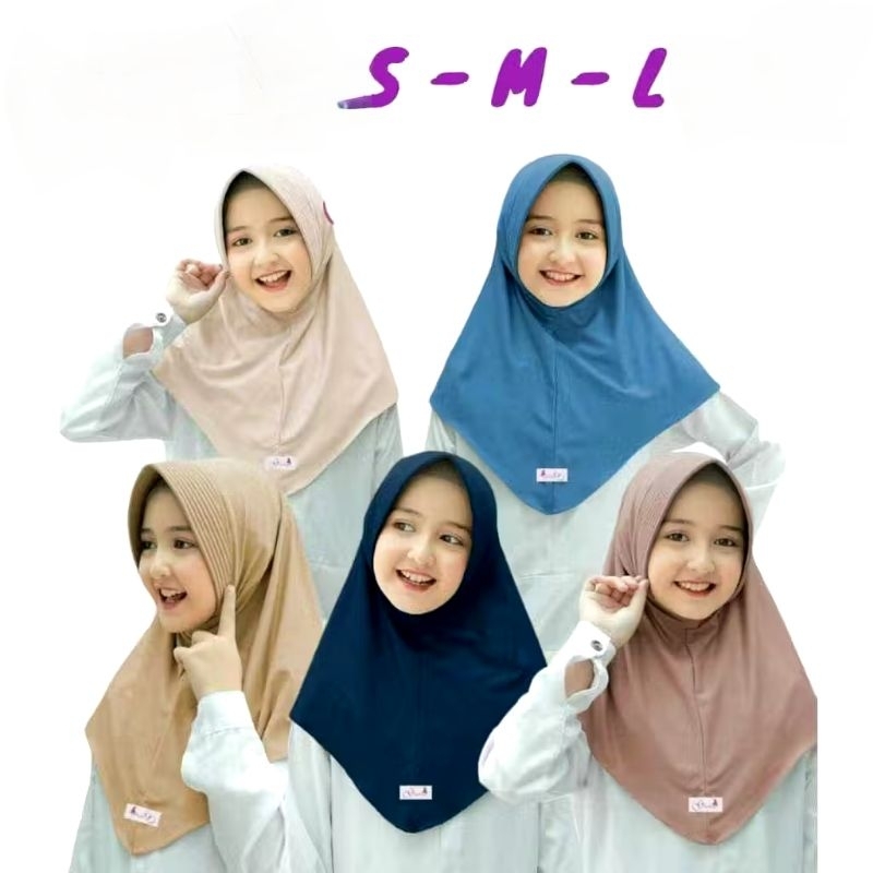 Jual jilbab bergo sport hamidah kerudung sekolah anak paud SD SMP SMA dewasa/S M L | Shopee ...