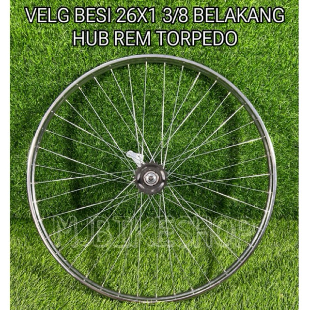 Jual VELG BESI/RIM BESI/LINGKAR SEPEDA BESI BELAKANG 26X1 3/8 JENGKI ...