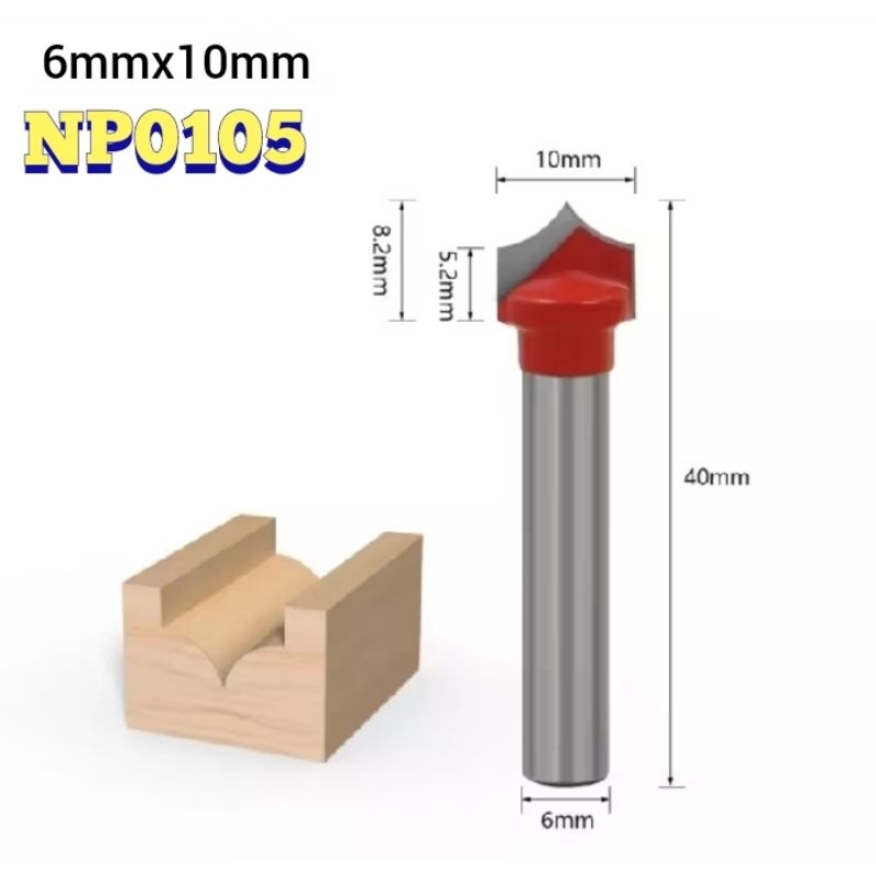 Jual Router 6mmx10mm Roter 3D V Groove Cutter CNC carving Milling ...