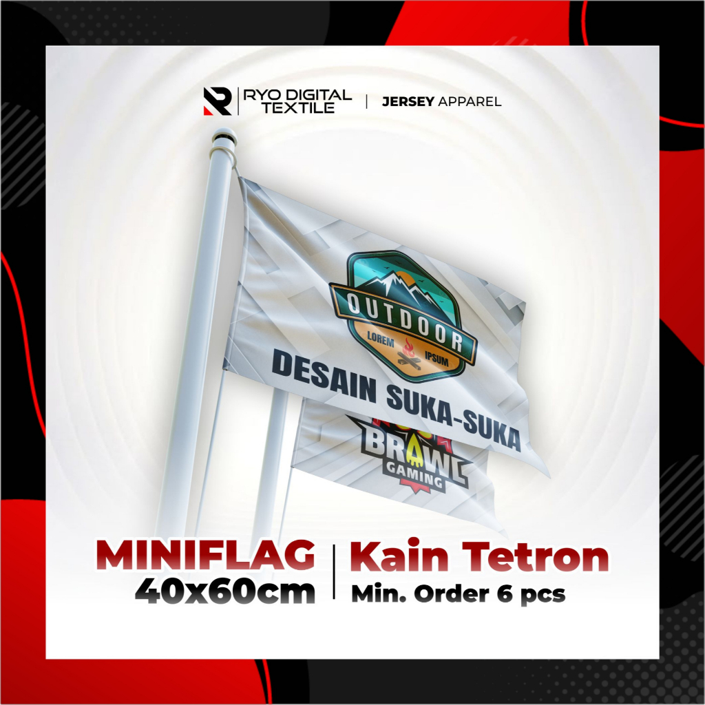 Jual Cetak Bendera Miniflag Tetron Murah ukuran 40x60cm | Shopee Indonesia