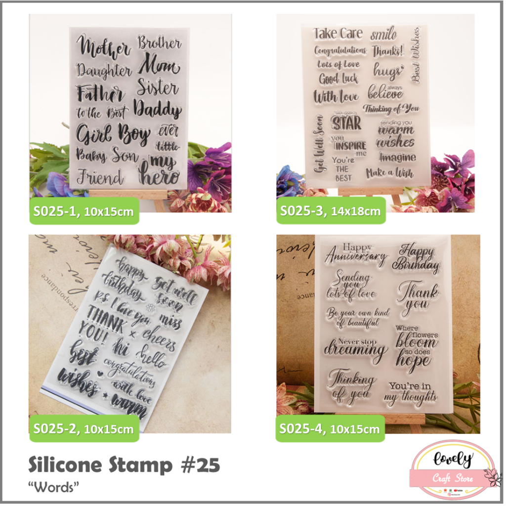 Jual LovelyCraftStore | S 25 Silicone Stamp Transparan Transparent ...