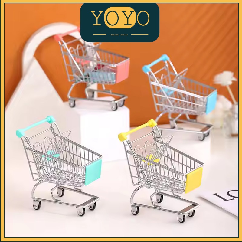 Jual MINIATUR TROLI BELANJA KERANJANG BELANJA BARBIE UNIK SUPER MARKET ...
