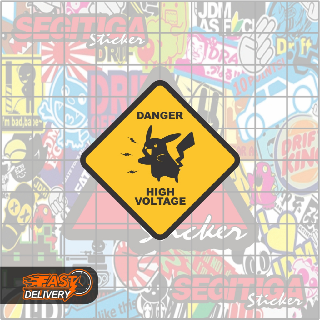 Jual Sticker Danger High Voltage Ukuran 5 x 5 Cm | Shopee Indonesia