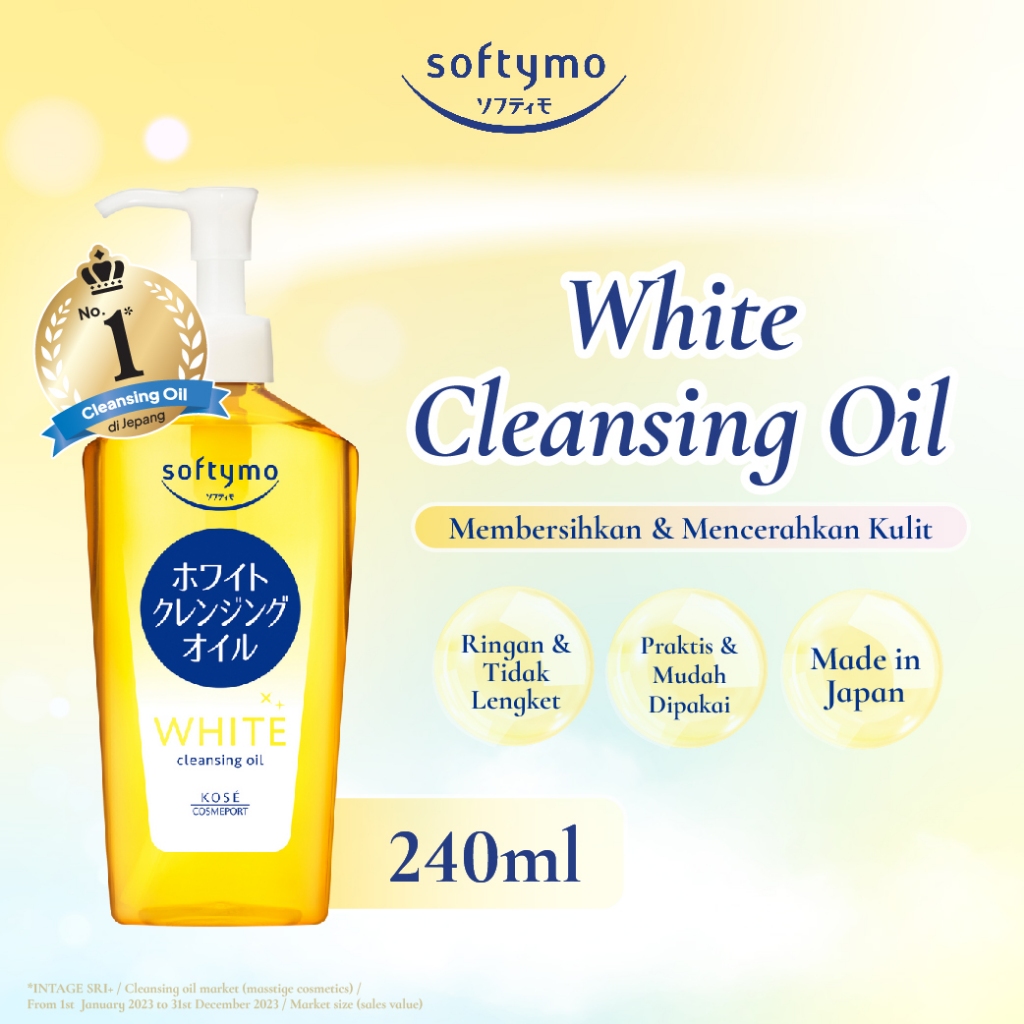 Jual KOSE SOFTYMO White Cleansing Oil 240ml (Makeup Remover / Pembersih Make Up) FREE Batiste ...