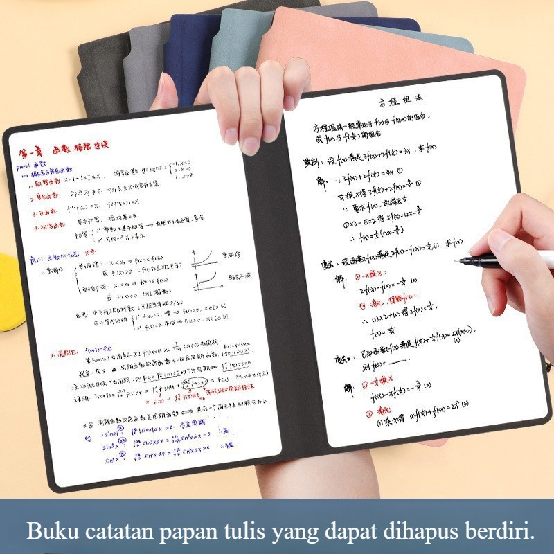 Jual Papan Tulis Portable A5 Whiteboard Notebook PU Leather with Pen ...