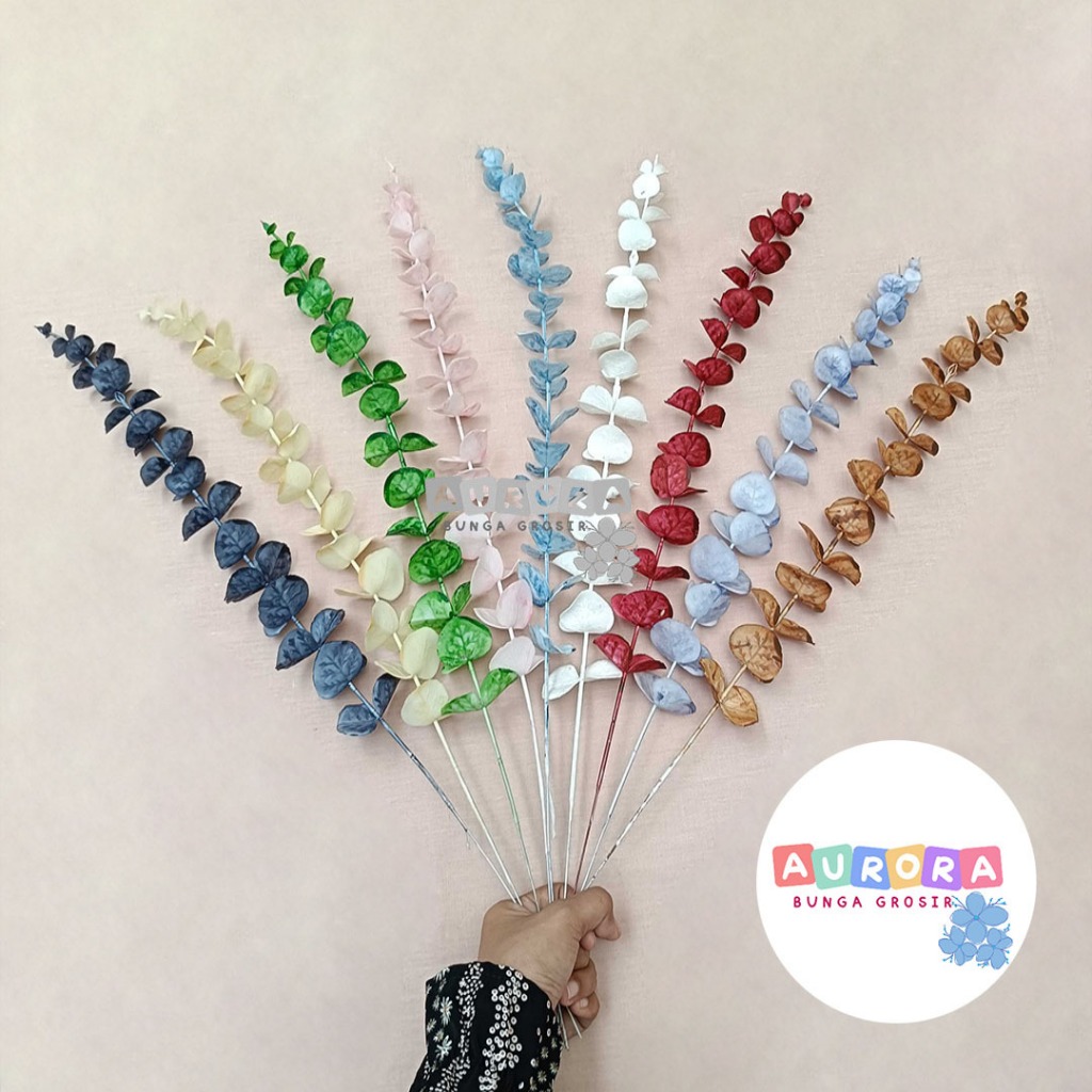 Jual Artificial Eucalyptus Stem Daun Paslu Hiasan Pelaminan Dekorasi ...