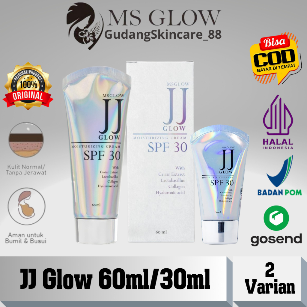 Jual JJ Glow Ms Glow Original Spf 50 60 ml Cream Foundation & Sunscreen ...
