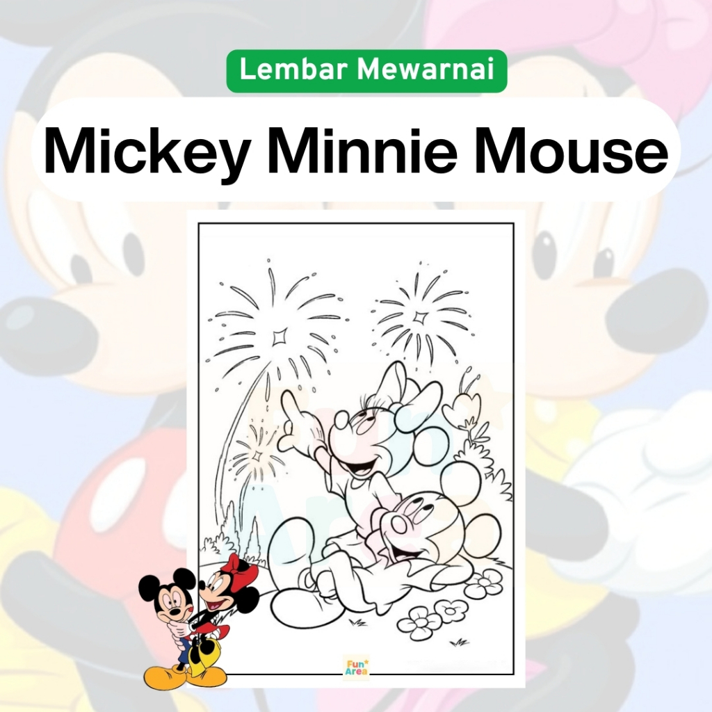 Jual Mickey Minnie Mouse | Kertas Lembar Mewarnai Anak | Coloring Pages ...