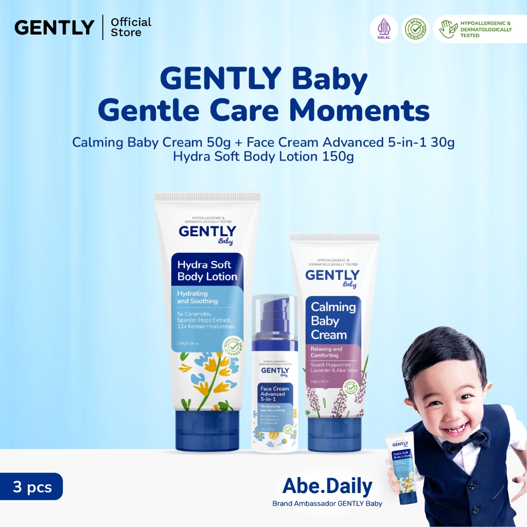 Jual GENTLY Baby Gentle Care Moments | Paket Calming Baby Cream 50 g ...