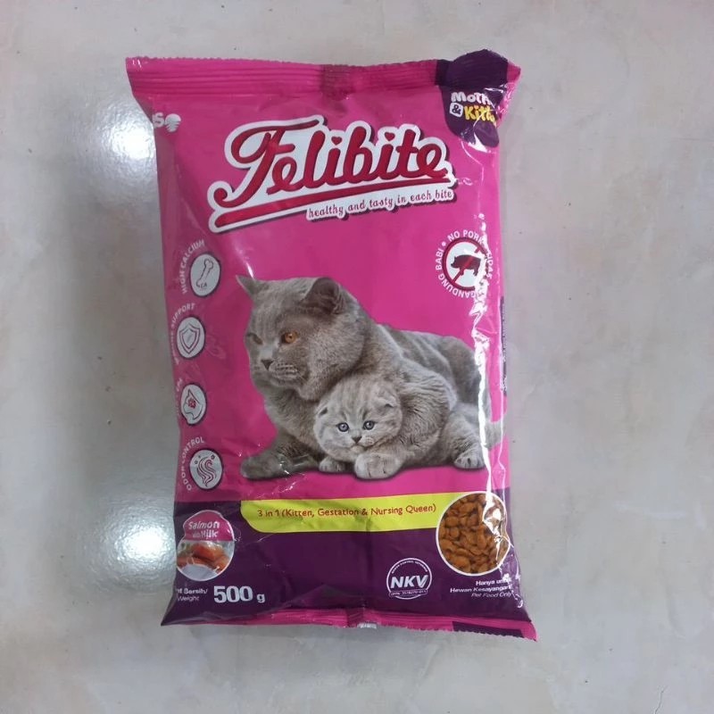 Jual CAT FOOD FELIBITE MOTHER & KITTEN SALMON KEMASAN BARU 500GR ...