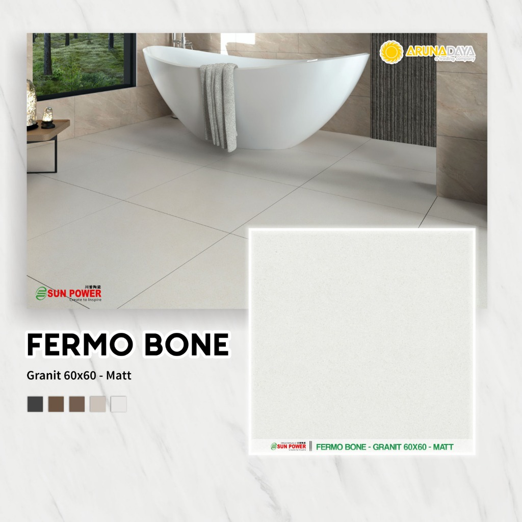 Jual Granit Matt Sun Power Fermo Series Ukuran 60x60-Fermo Bone & Fermo Grey-Granit Murah ...