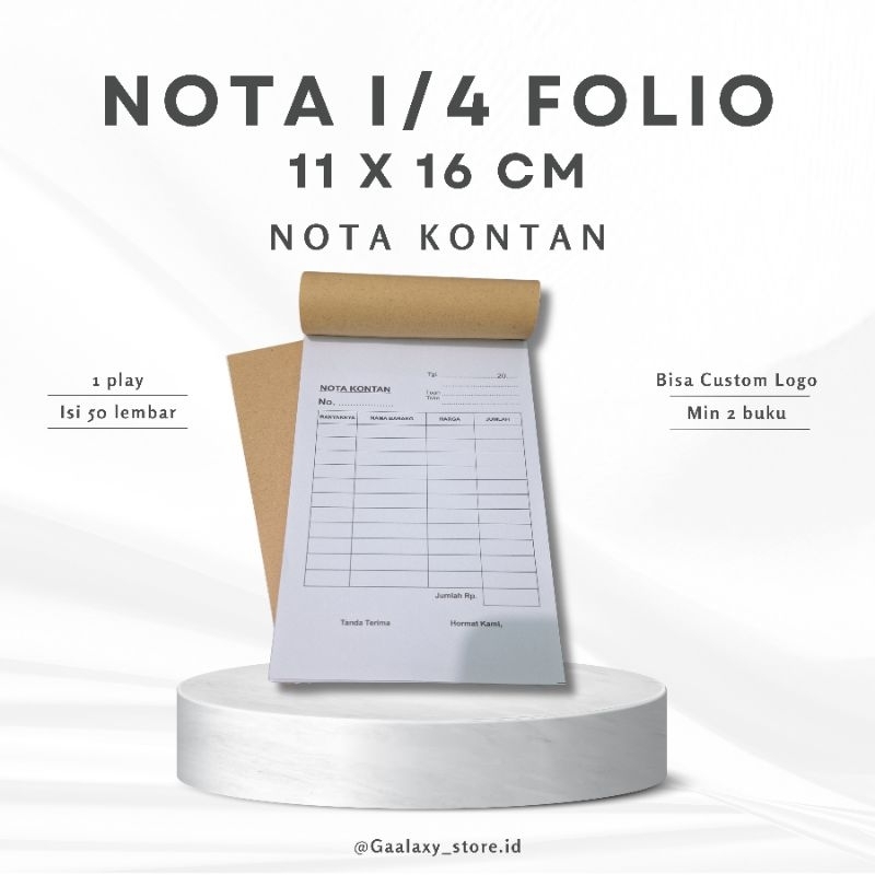 Jual Nota kontan 1 ply | nota kontan custom | nota usaha | Shopee Indonesia