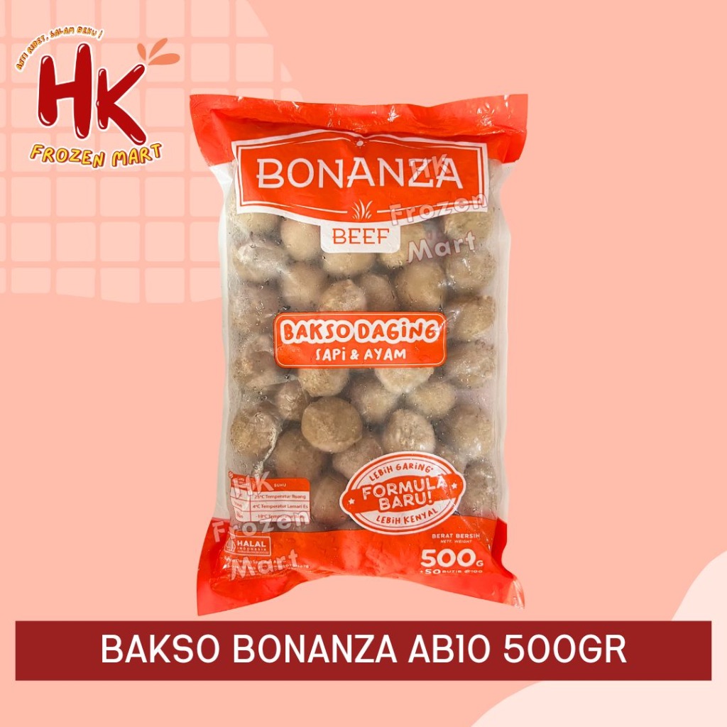Jual Bakso Bonanza 500 gram AB10 Kemasan Baru / bakso sapi ayam bakar ...