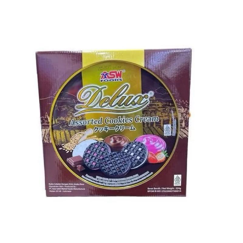Jual Delux asw assorted cookies cream tin 325 gr | Shopee Indonesia