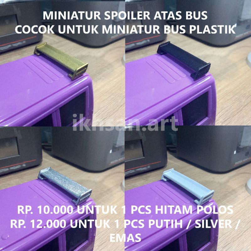 Jual menjual miniatur spoiler atas bus untuk miniatur bus plastik ...