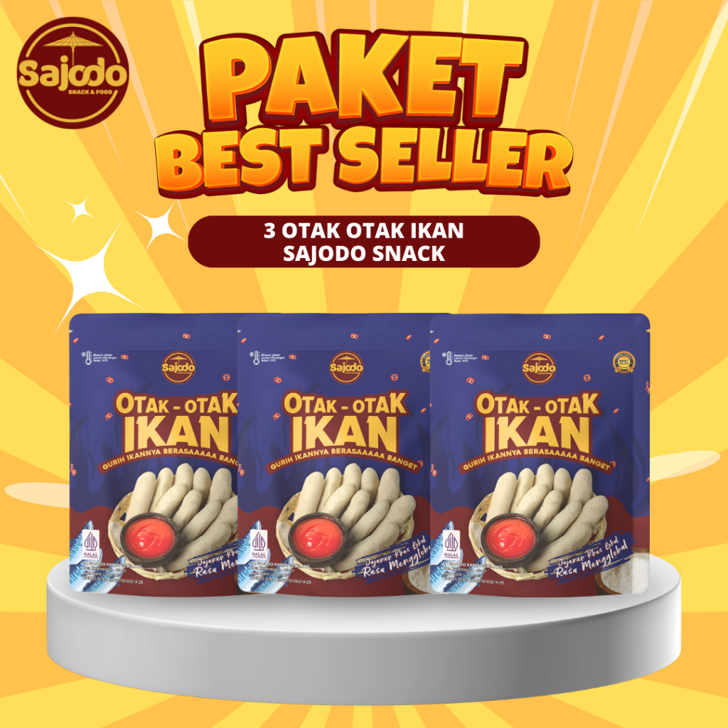 Jual OTAK-OTAK 3 BUNGKUS - Otak-Otak Rasa Ikan Isi 10 Pcs - Sajodo ...