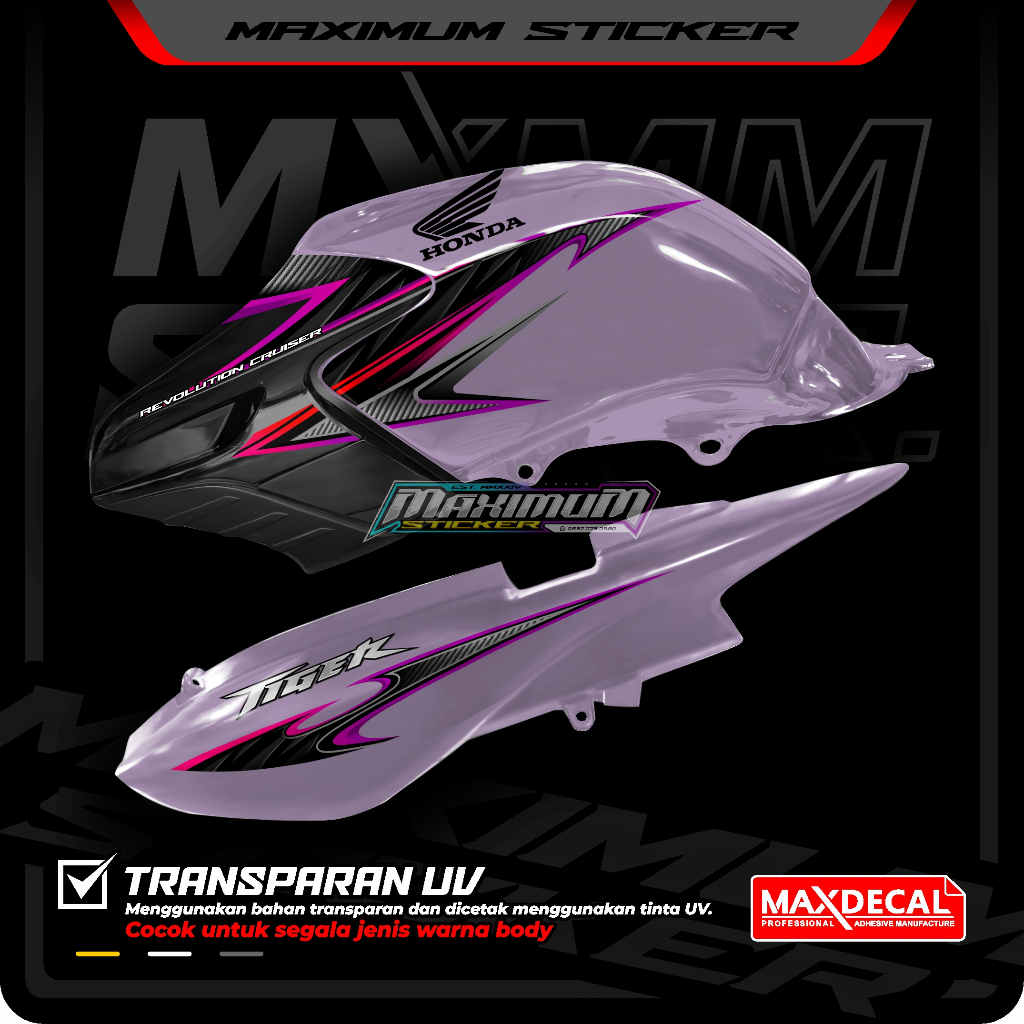 Jual STICKER STRIPING HONDA TIGER REVO - STRIPING TIREV TRANSPARAN ...