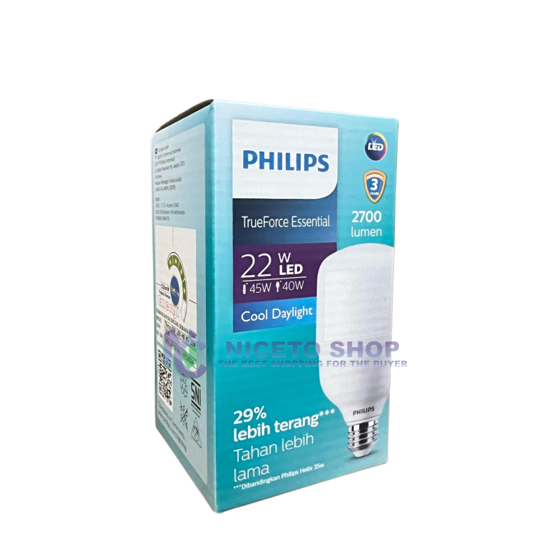 Jual PHILIPS Lampu LED TForce T-Force Essential LED 22W 22Watt E27 Putih | Shopee Indonesia
