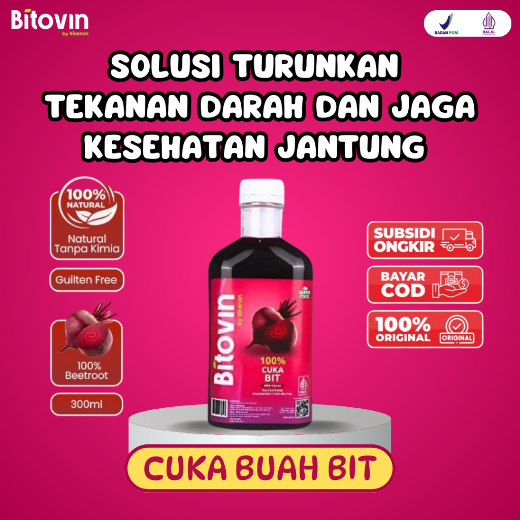Jual BITOVIN Paket 1 Botol - Cuka Buah Bit Membantu Menurunkan Tekanan ...