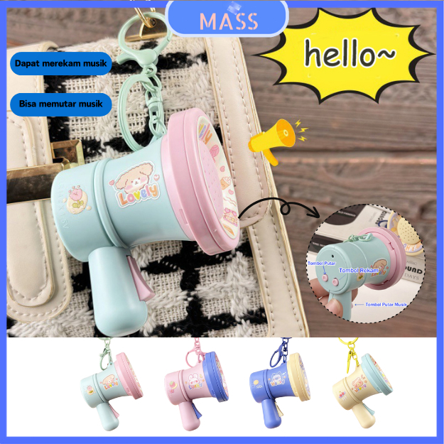 Jual [MASS Toys] Gantungan Kunci Perekam Speaker Keci Kartun Mini ...