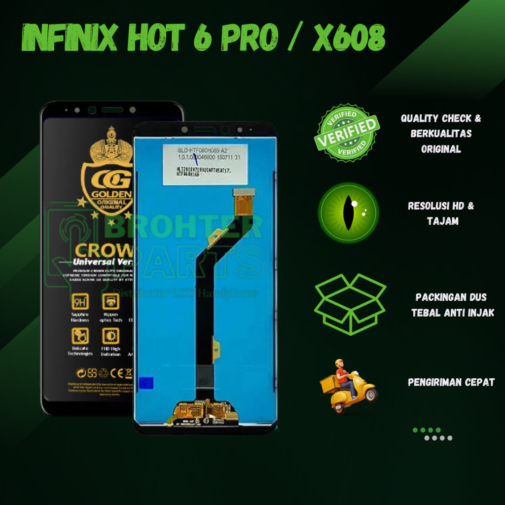 Jual LCD INFINIX HOT 6 PRO / X608 TOUCHSCREEN FULLSET COMPLETE | Shopee ...