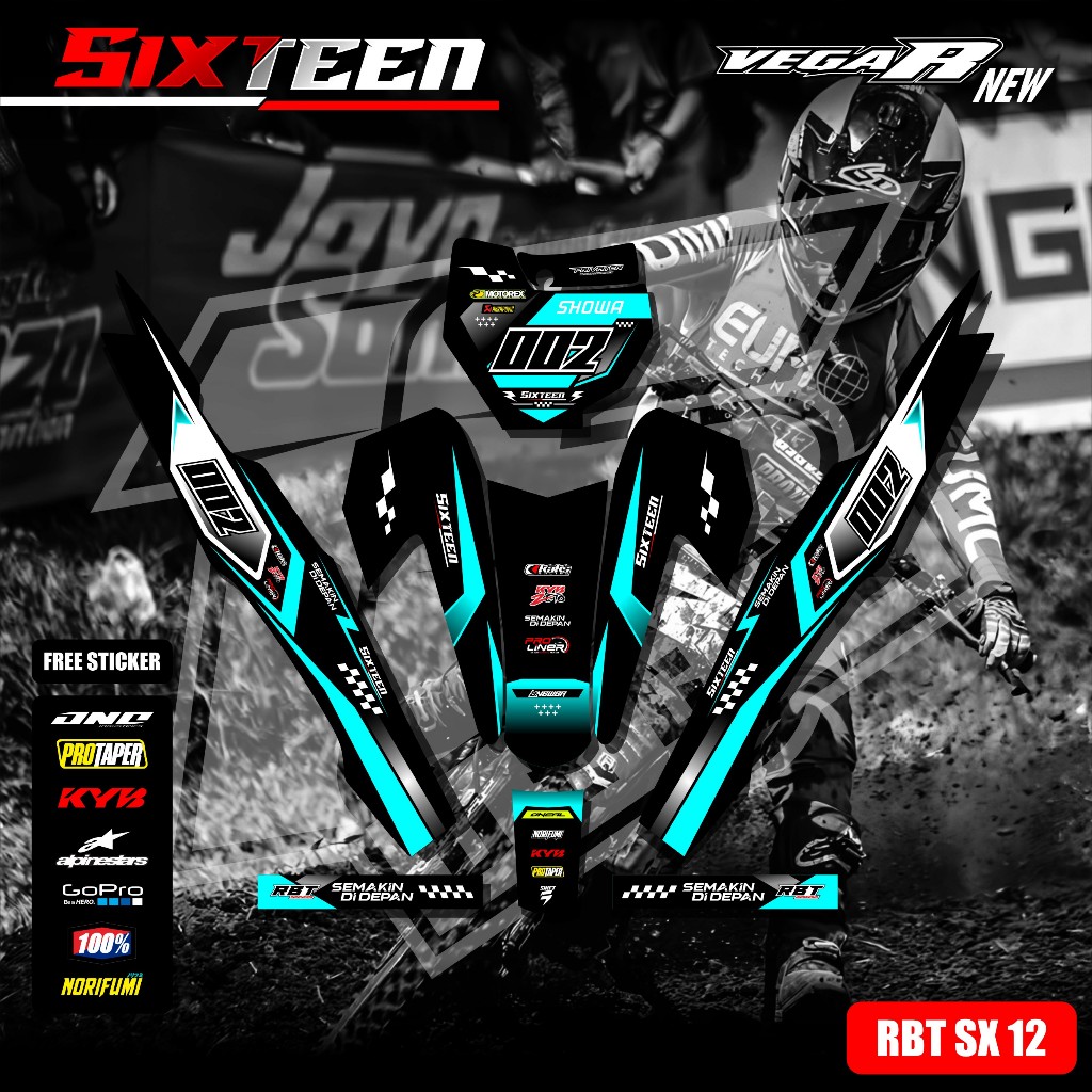 Jual Sticker RBT/GTX VEGA R NEW Stiker Striping Motor RBT Bebek Modif ...
