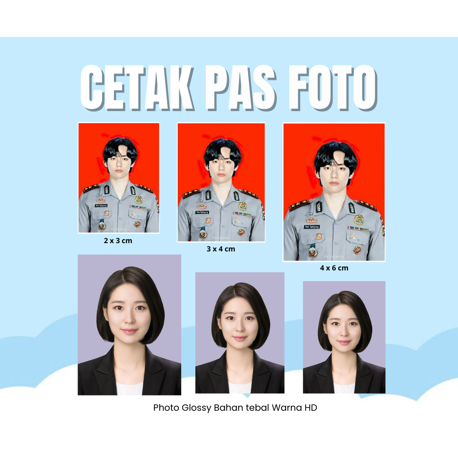 Jual PAS FOTO – Cetak & Digital | Ukuran 2x3, 3x4, 4x6 | Kualitas Studio | Shopee Indonesia