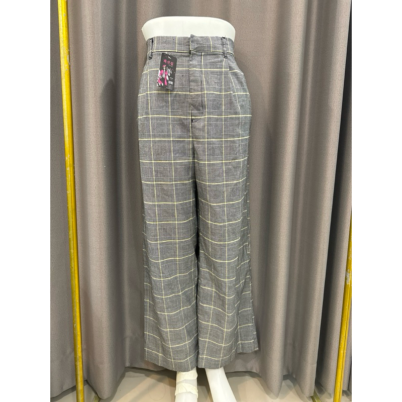 Jual KULOT CANTIK KOTAK KOTAK LIST KUNING KALEM BAHAN TIDAK GERAH ...