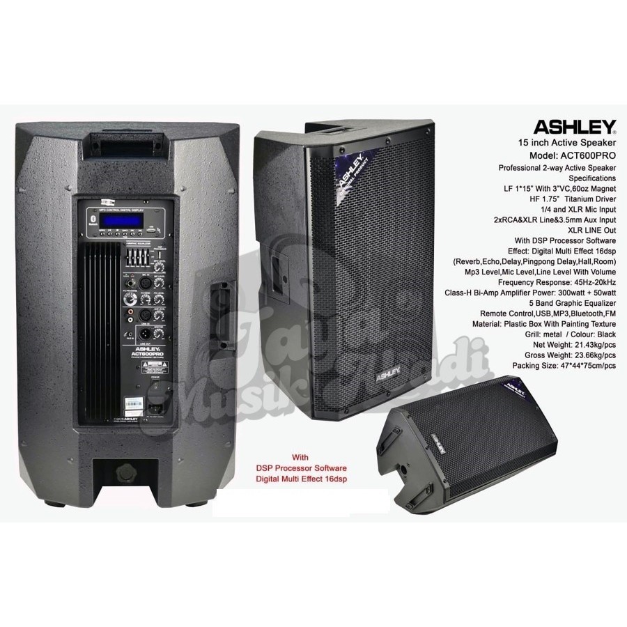 Jual speaker aktif ashley act 600pro / act 600 pro / act600pro terbaik original | Shopee Indonesia